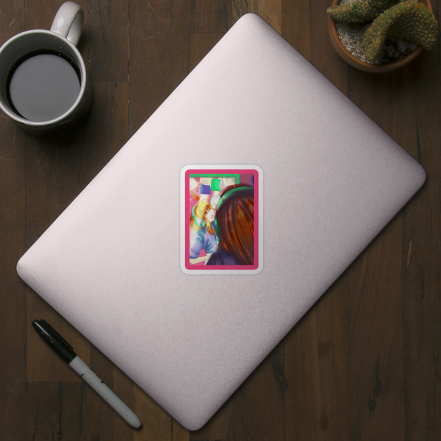 Anime Girl Singing In Room Mangagirl Sticker Teepublic